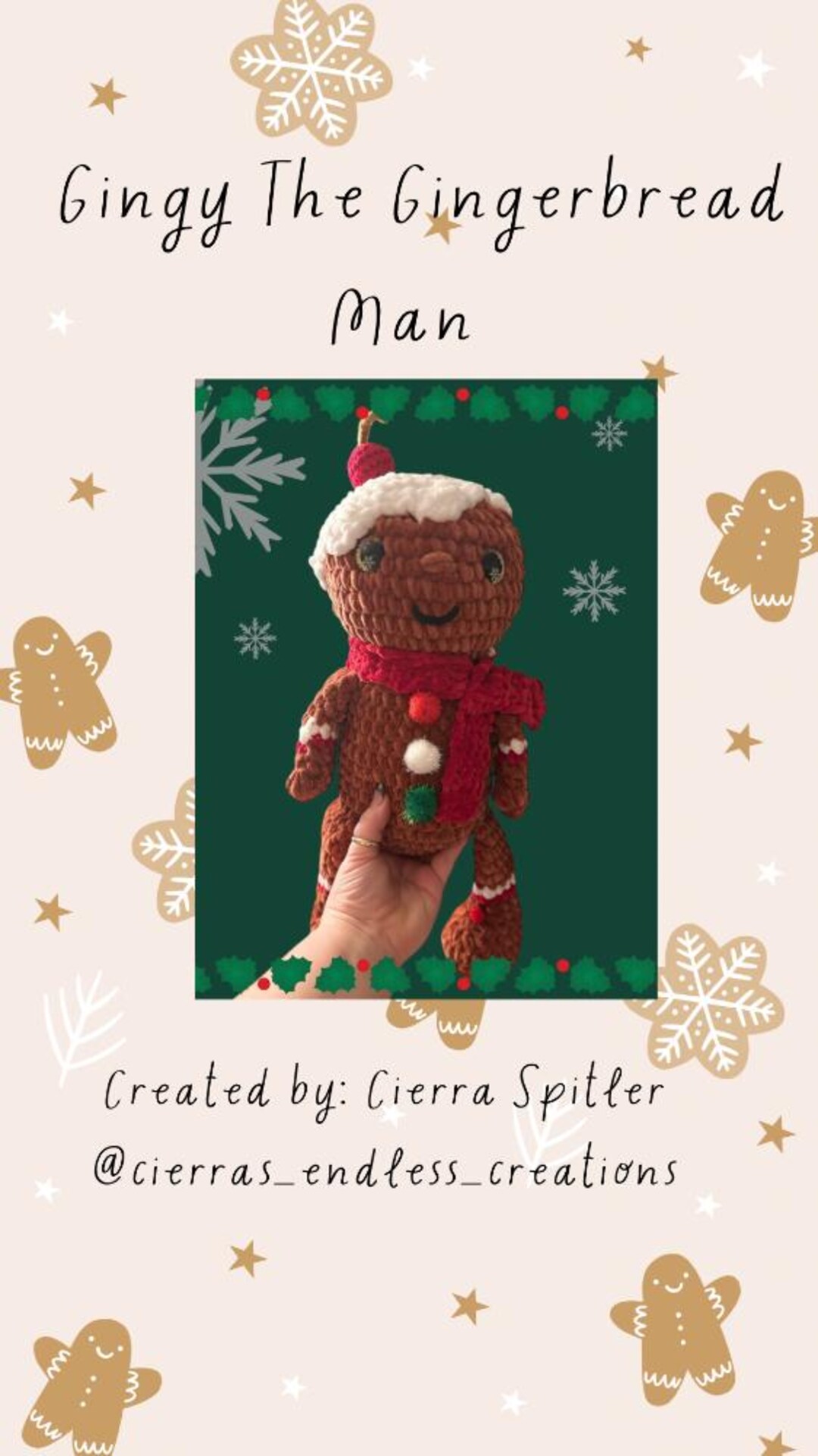 Gingy the Gingerbread Man | PDF ONLY - Etsy