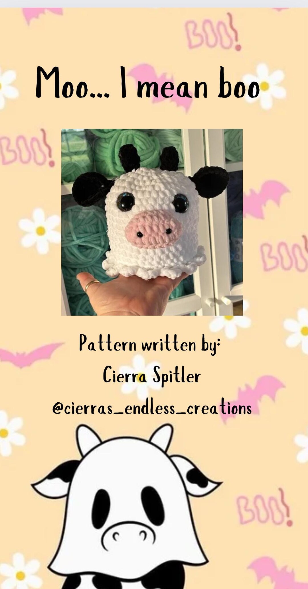 Moo…. I Mean Boo | PDF ONLY - Etsy