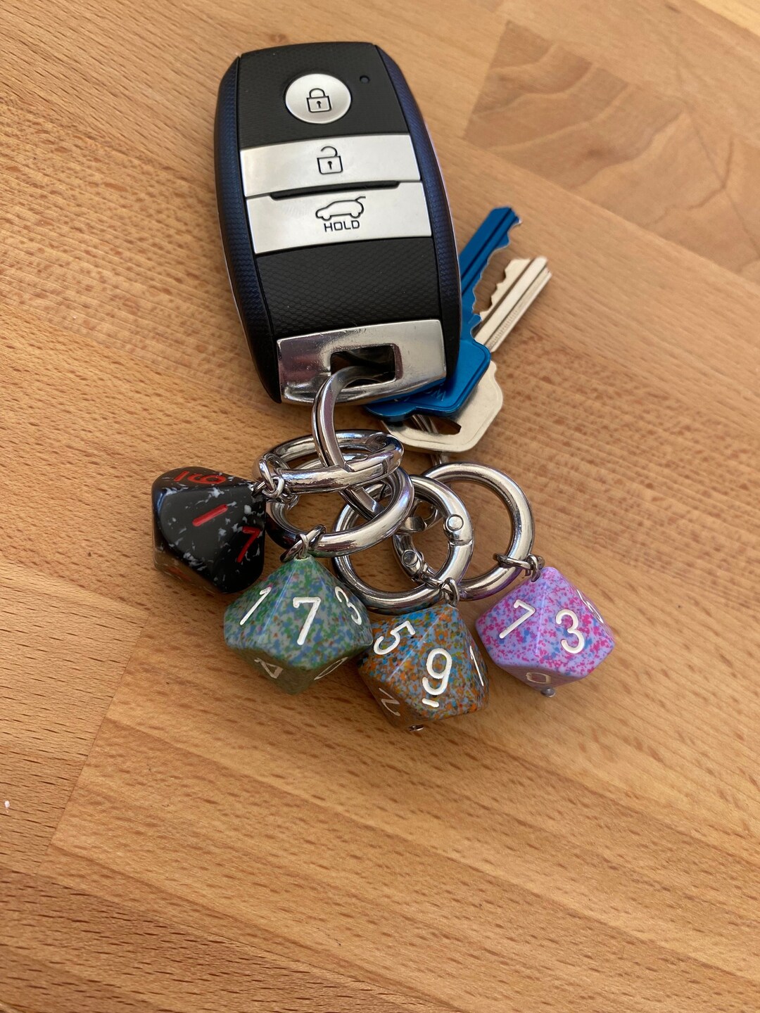 D10, 10 Sided Dice Keyring, Boot Charm, Dungeons and Dragons, Nerd Gift ...