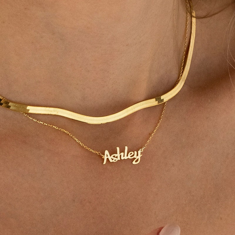 Cursive Necklace - Etsy