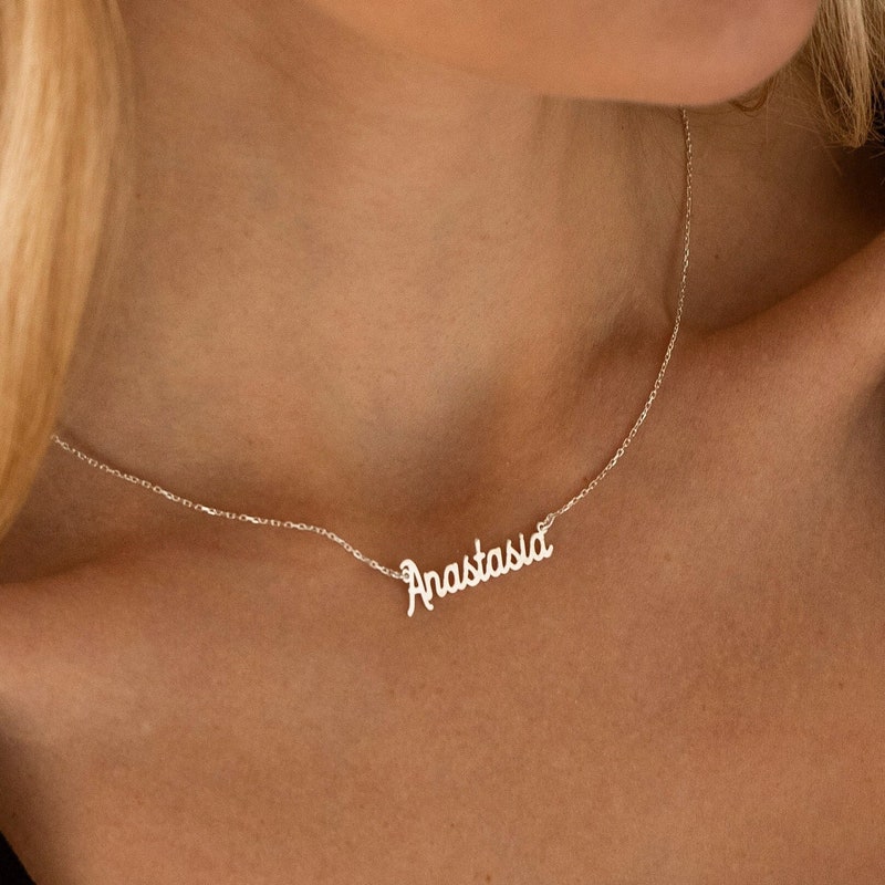 Gold Name Necklace - Etsy