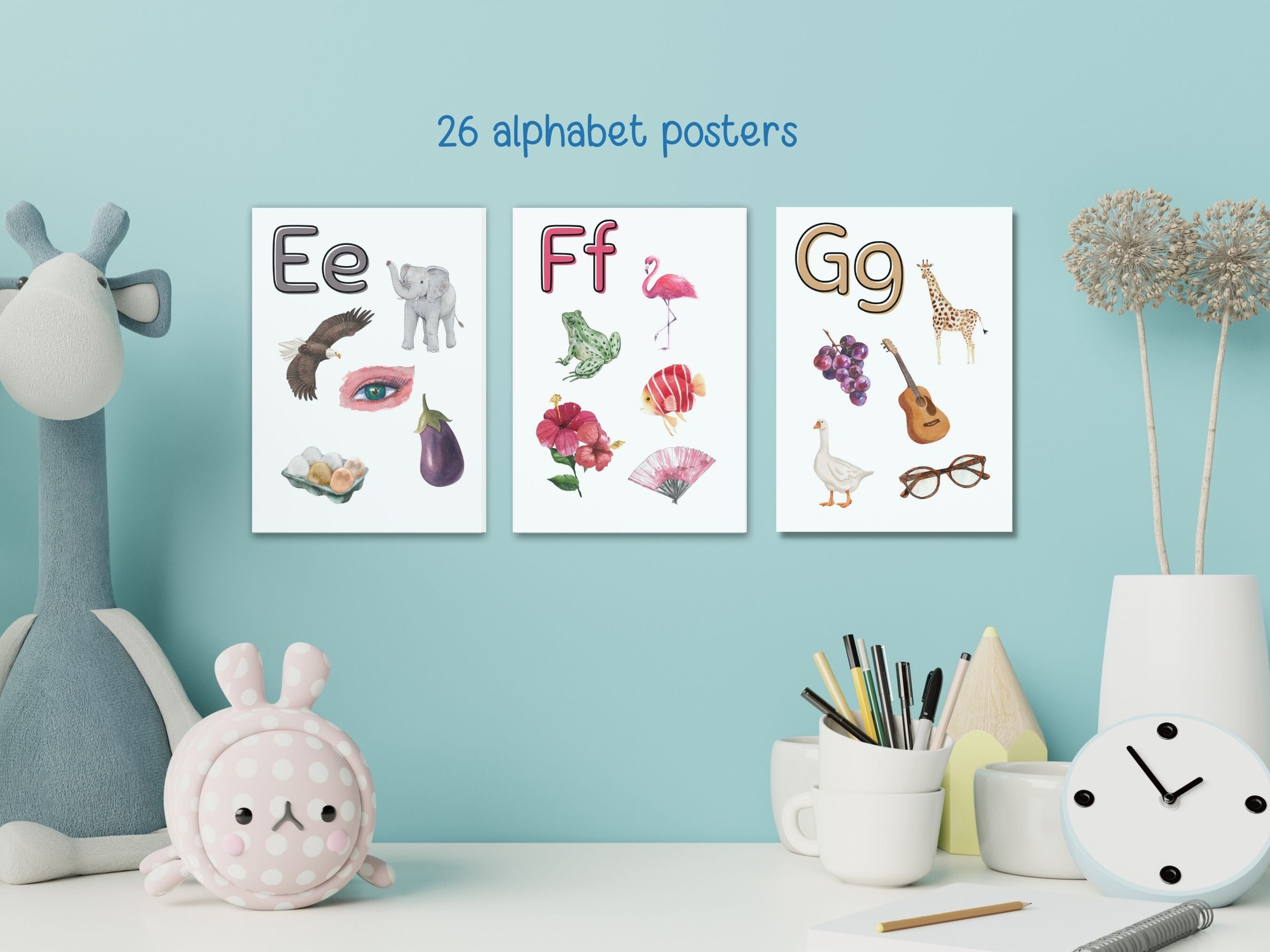 Alphabet Posters, Preschool ABC Posters, Classroom Decor Printable ...
