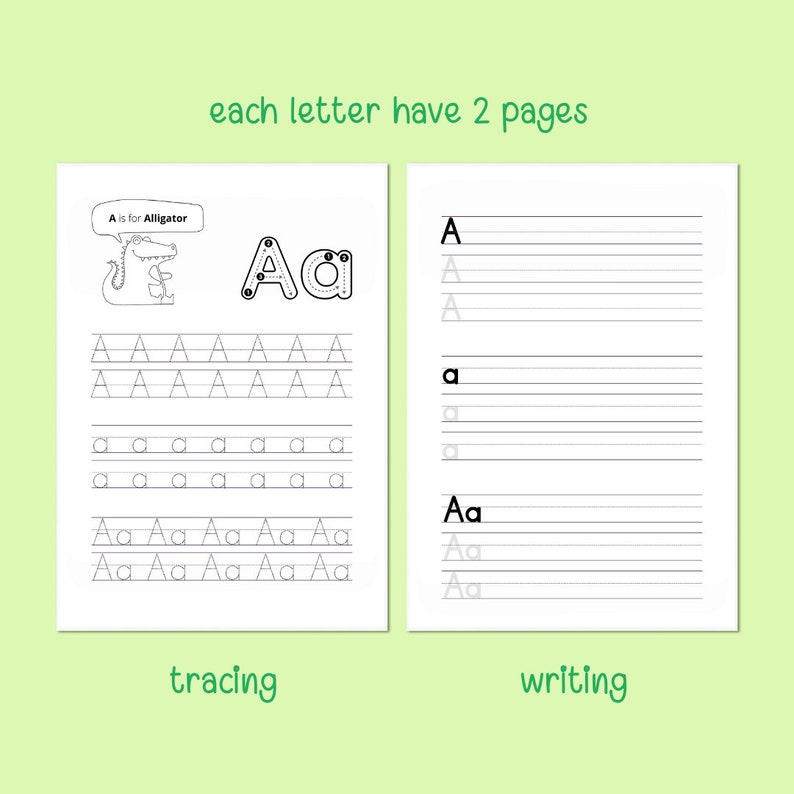 Printable Alphabet Tracing Worksheets, Handwriting Practice Sheets ...