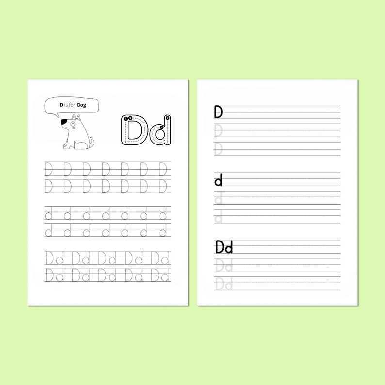 Printable Alphabet Tracing Worksheets, Handwriting Practice Sheets ...