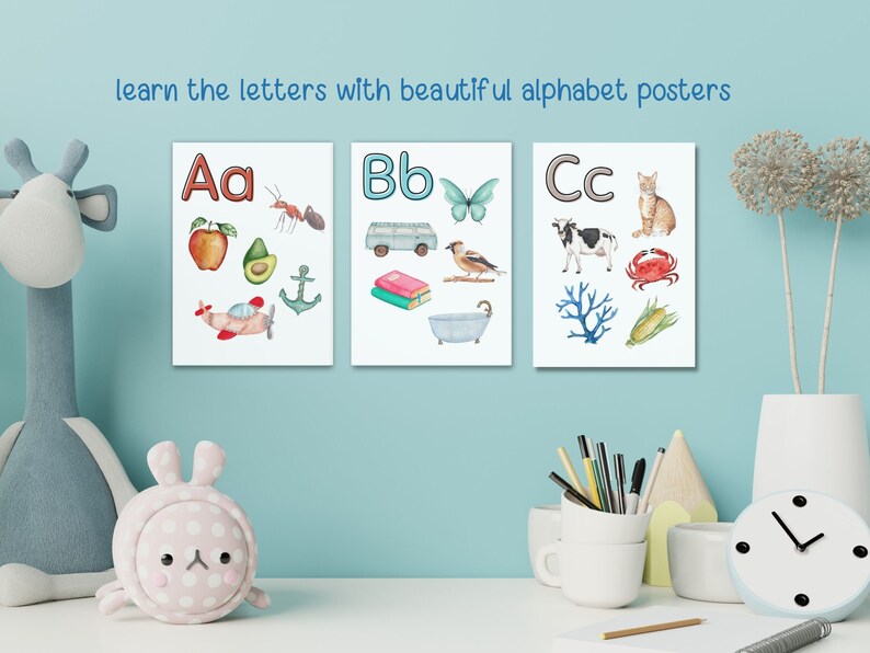 Alphabet Posters, Preschool ABC Posters, Classroom Decor Printable ...