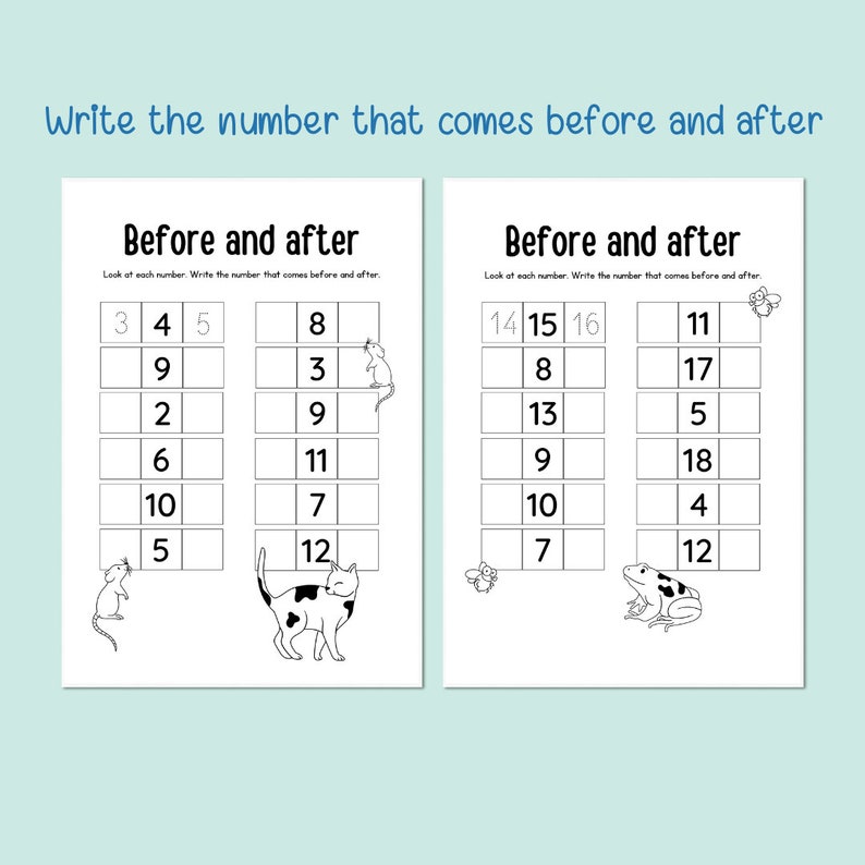 Number Tracing Worksheet 1-20, Printable Handwriting Practice, Number ...