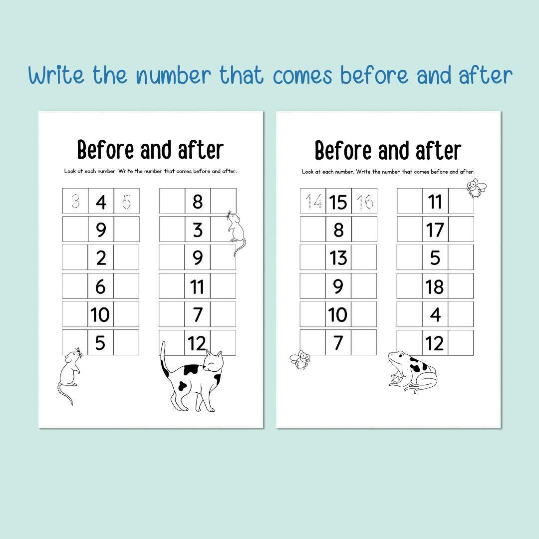 Number Tracing Worksheet 1-20, Printable Handwriting Practice, Number ...