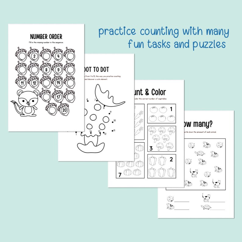 Number Tracing Worksheet 1-20, Printable Handwriting Practice, Number ...