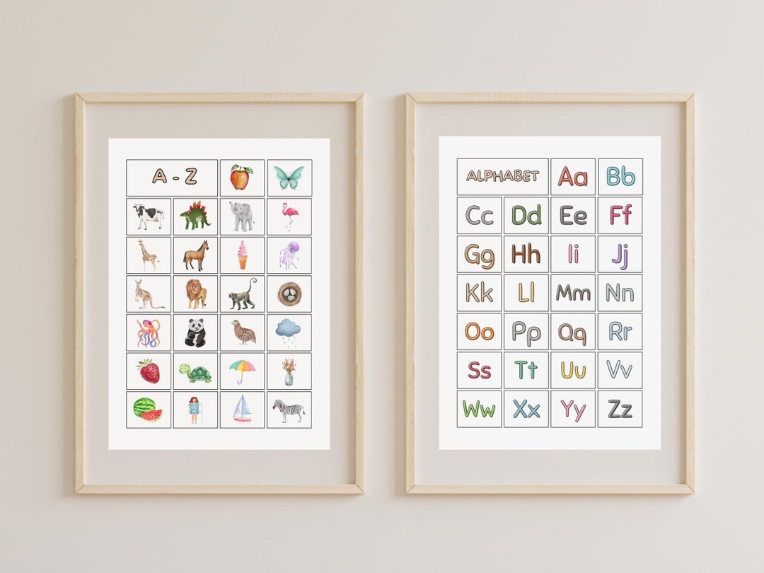 Alphabet Posters, ABC Posters, Classroom Decor Printable, Nursery Decor ...