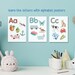 Alphabet Letter Poster Set, Watercolor Alphabet Posters, Classroom ...