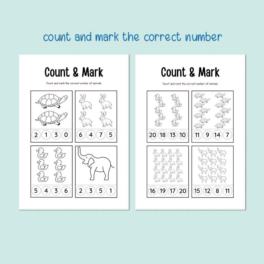 Number Tracing Worksheet 1-20, Printable Handwriting Practice, Number ...