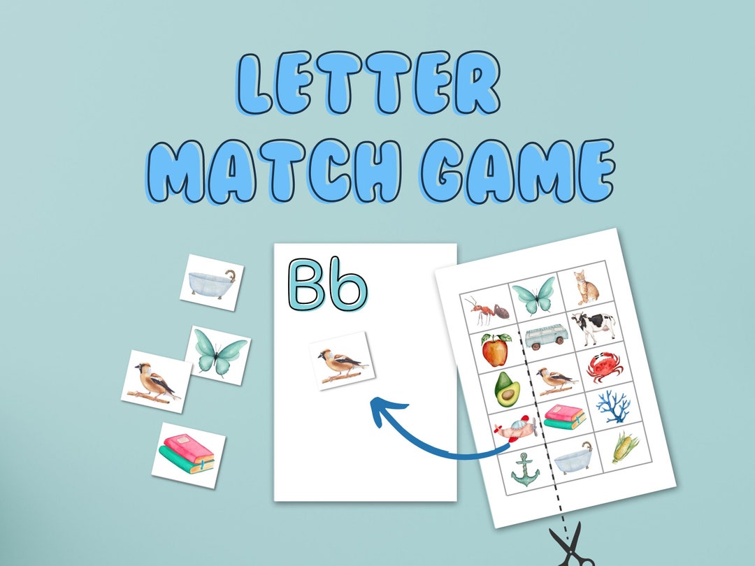 Letter Picture Matching Activity, Alphabet Match Puzzle, Alphabet Kids ...