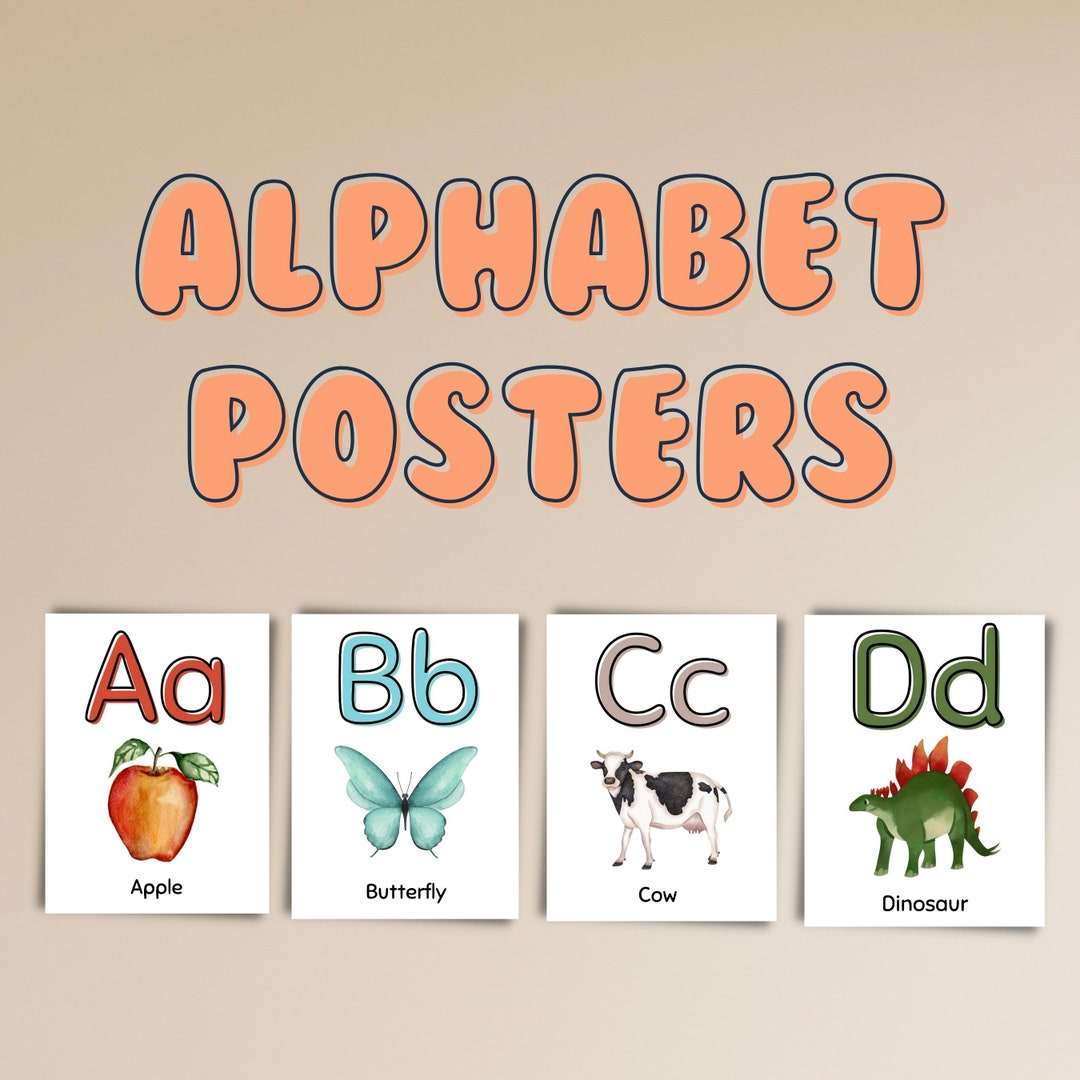 Alphabet Posters, ABC Posters, Classroom Decor Printable - Etsy