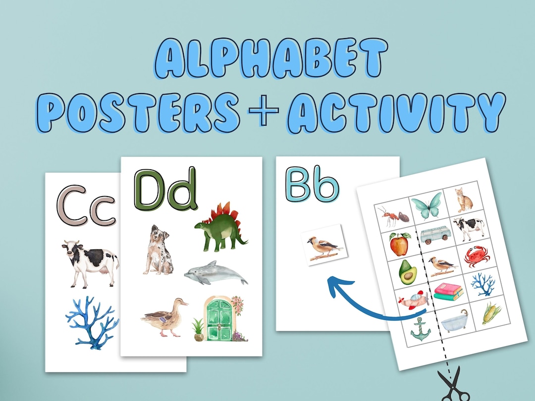 Alphabet Posters, Preschool ABC Posters, Classroom Decor Printable ...