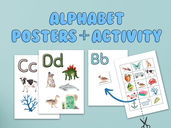 Alphabet Posters Preschool ABC Posters Classroom Decor - Etsy