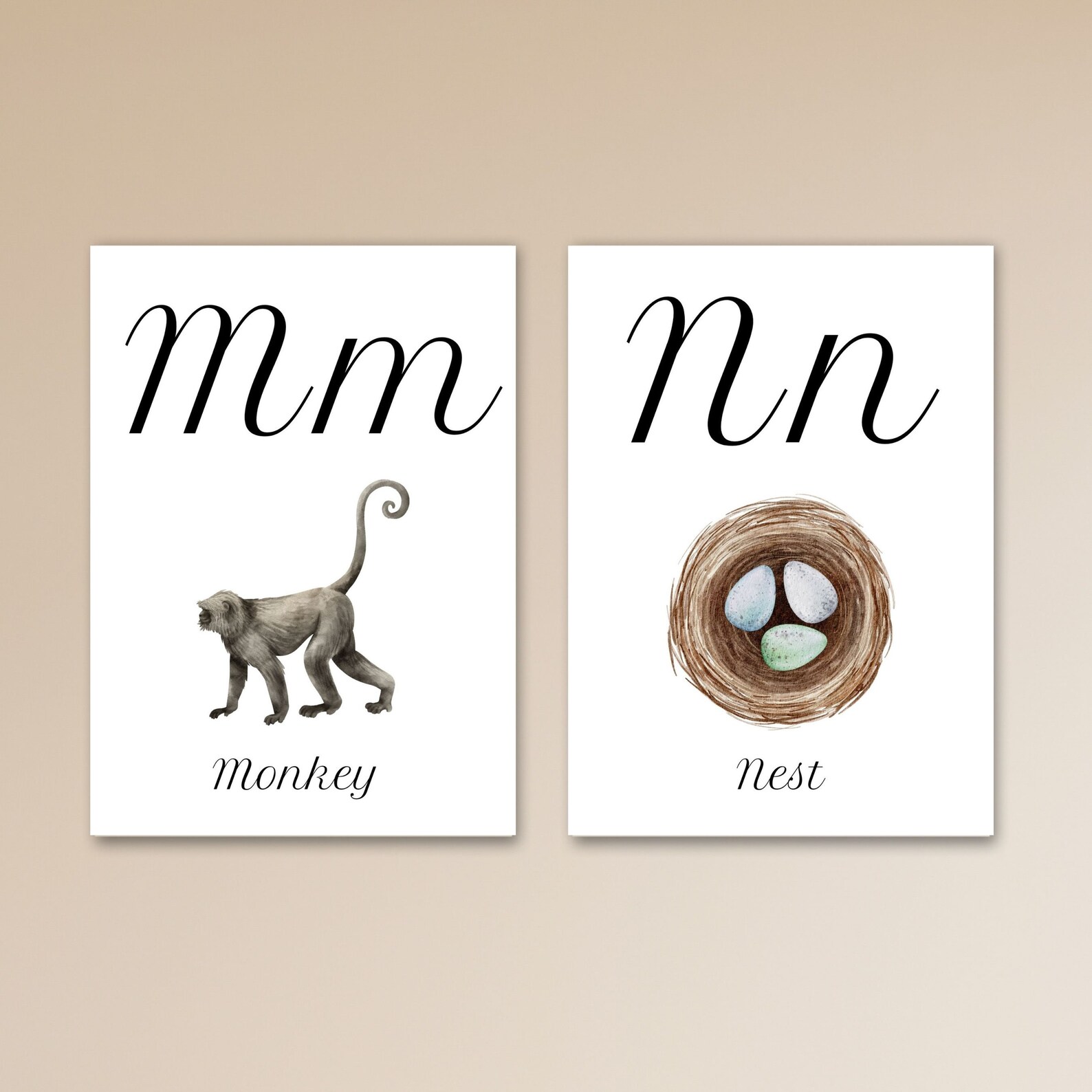 Cursive Alphabet Posters, Classroom Decor, Watercolor Alphabet Posters ...