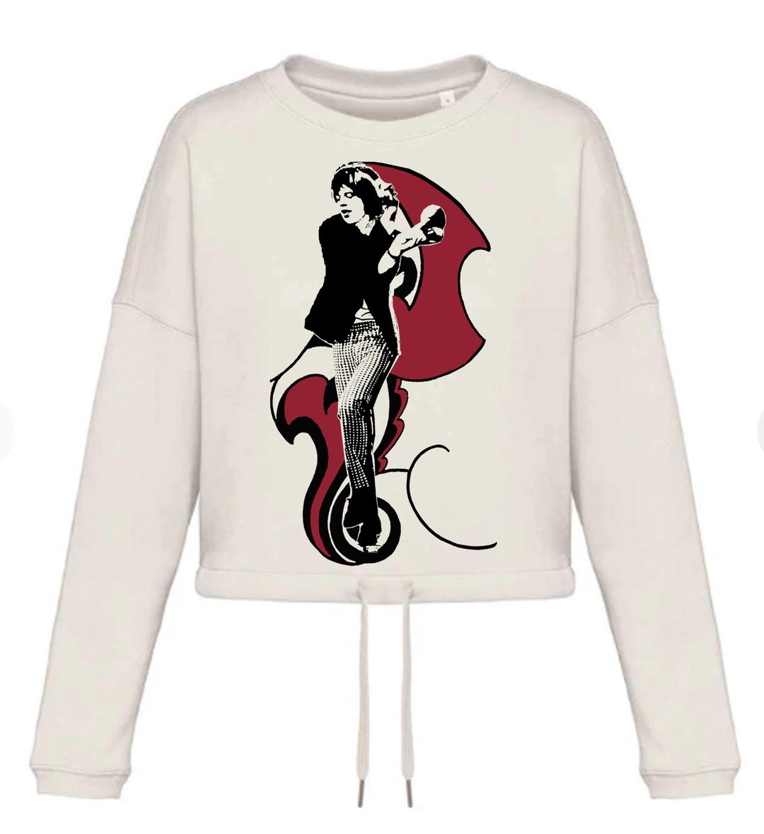 Jumping Jack Jagger - Polky's Slouchy Cropped Sweatshirt - Etsy