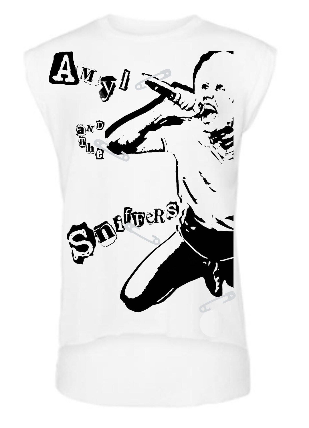 Amyl and the Sniffers - Punky Vest With Reflective Safety Pin Detail - Etsy