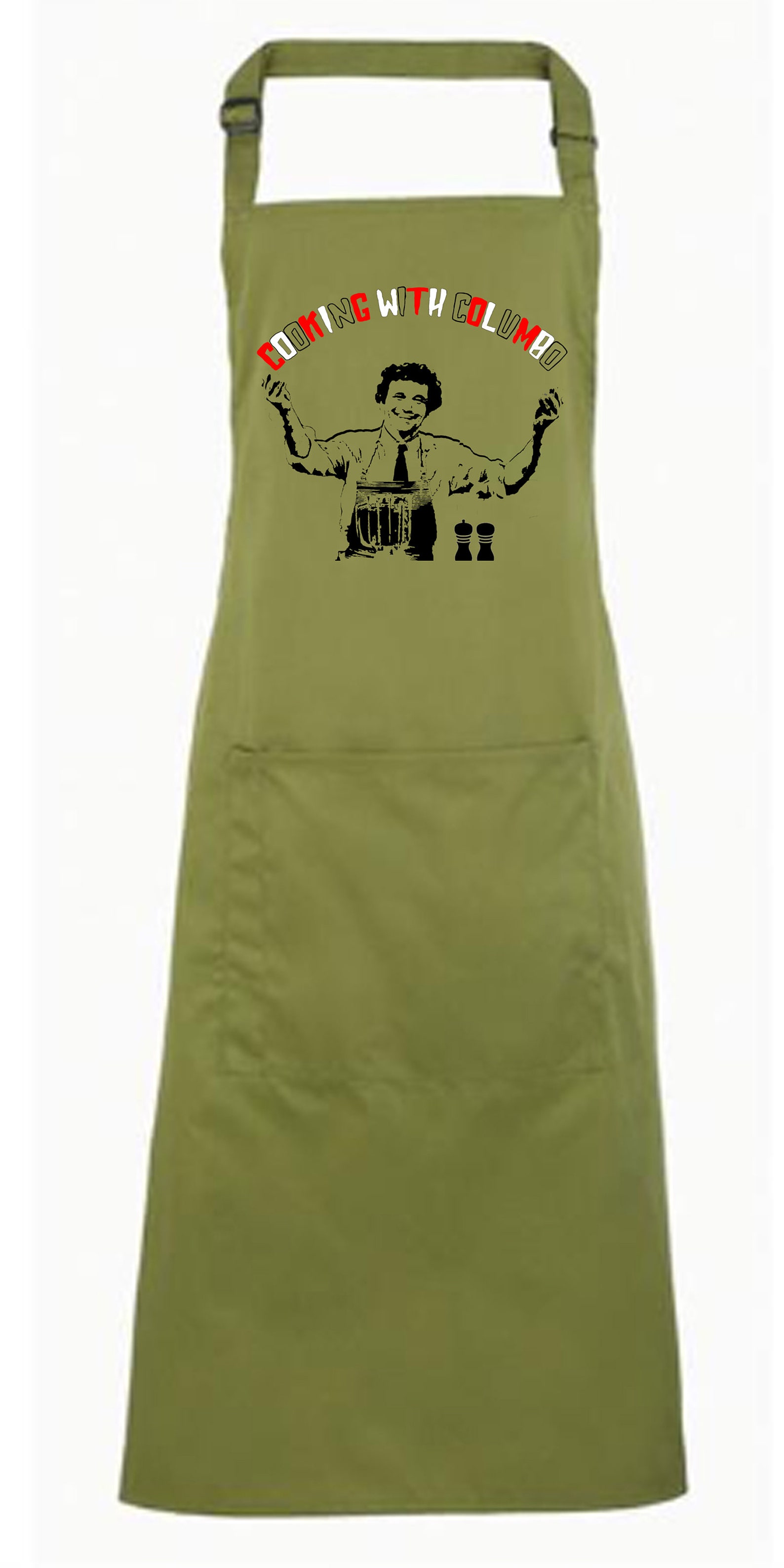 Nostalgia Cooking With Columbo - Bib Apron With Pocket - Etsy