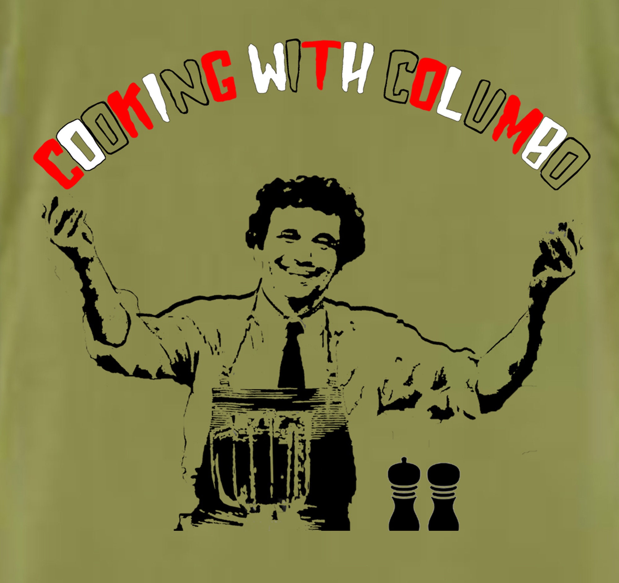 Nostalgia Cooking With Columbo Bib Apron With Pocket - Etsy