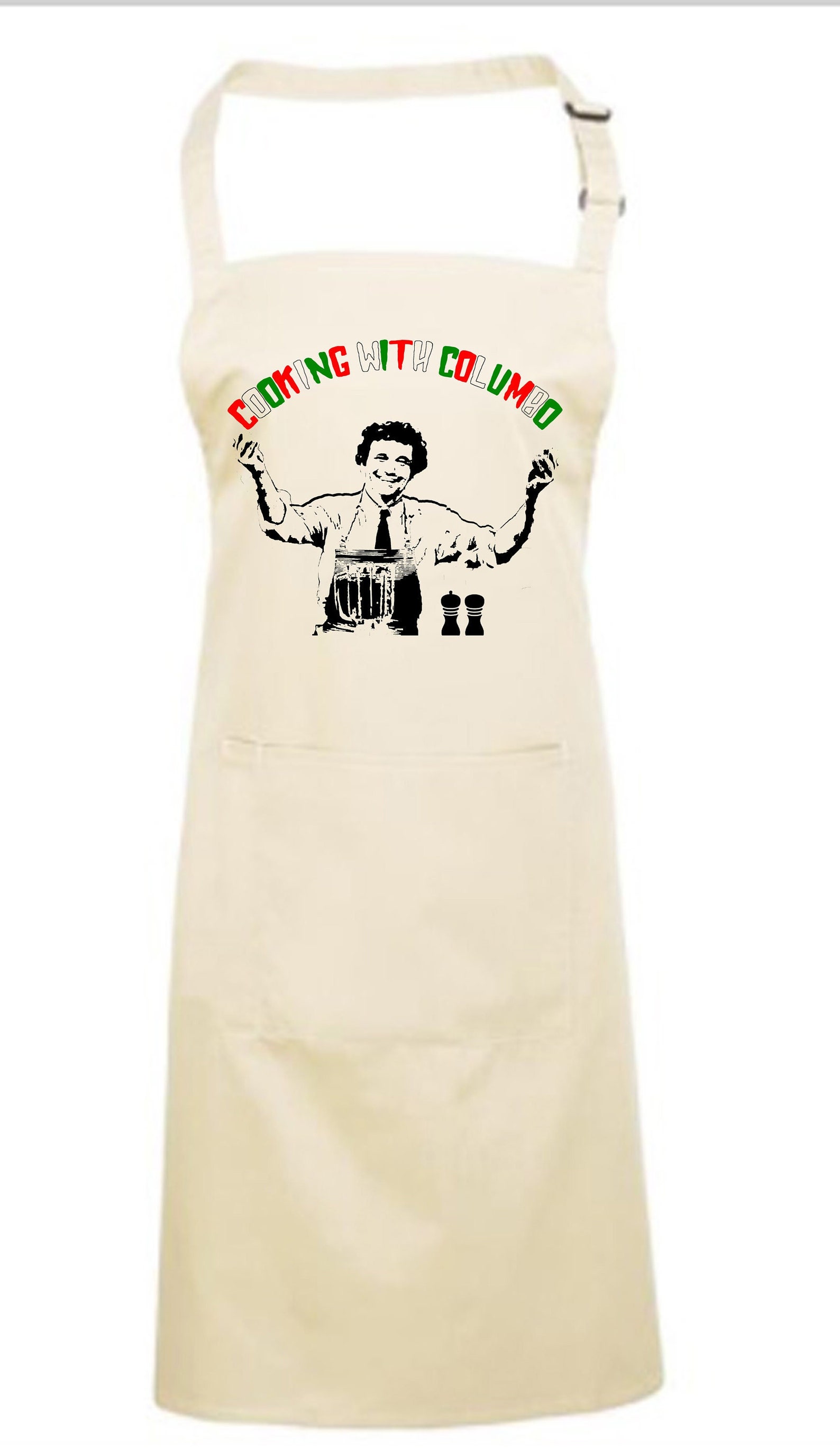 Nostalgia Cooking With Columbo - Bib Apron With Pocket - Etsy