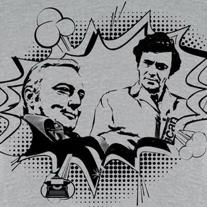 Nostalgia Columbo Comic Villain Ringer Tee - Murder by the Book - Etsy