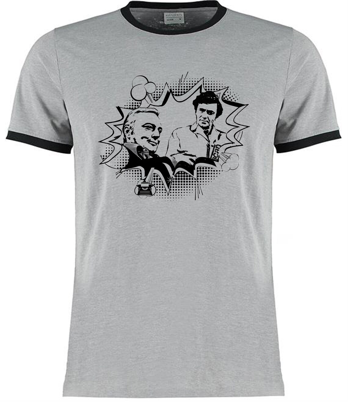 Nostalgia Columbo Comic Villain Ringer Tee Murder by the Book - Etsy