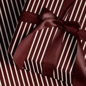 Classy Christmas Wrapping Paper Red Striped Holiday Gift Wrap ...