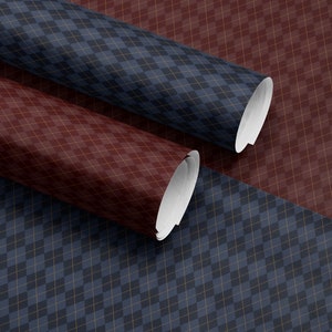 Christmas Wrapping Paper Red Gift Wrap Print Plaid Wrapping Paper ...