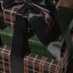 Elegant Plaid Wrapping Paper Holiday Gift Wrap Tartan Gift Wrap Luxury ...