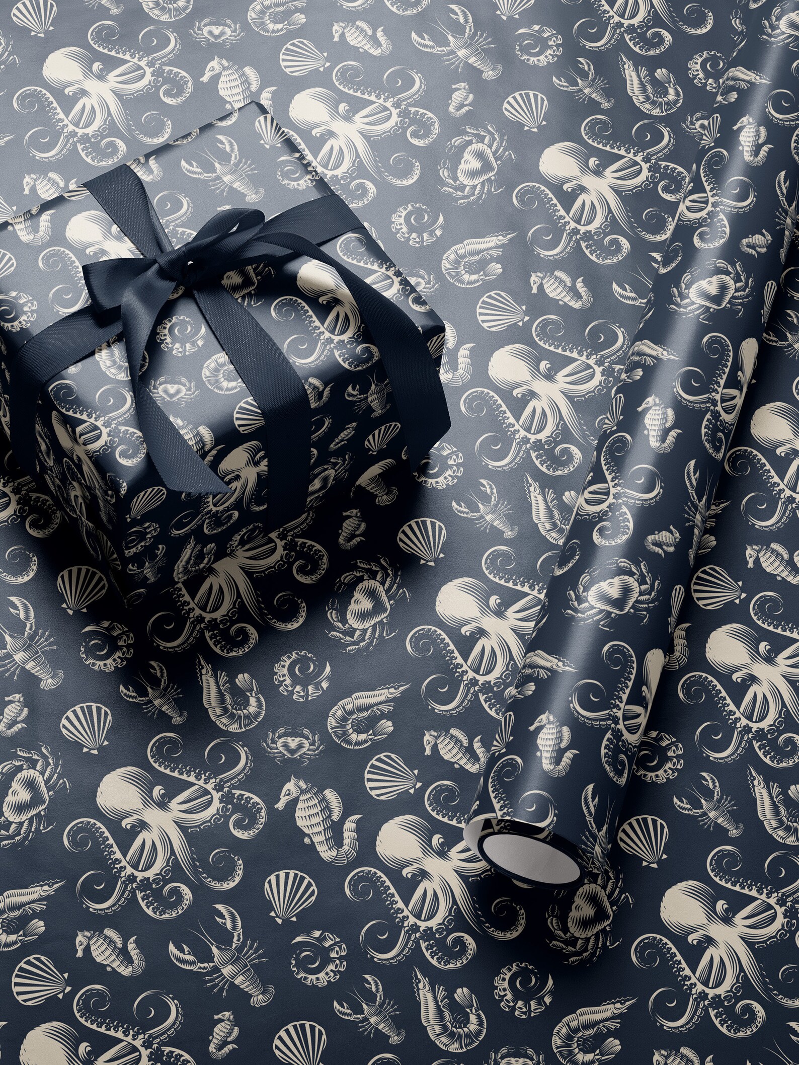 Octopus Gift Wrapping Paper Ocean Life Art Underwater Print Wrapping ...
