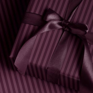 Plum Stripe Wrapping Paper Purple Gift Wrap Christmas Wrapping Paper ...