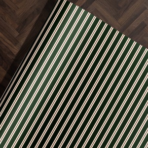 Striped Wrapping Paper Holiday Gift Wrap Green Gift Wrap Elegant ...