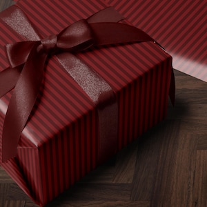 Red Stripe Wrapping Paper Roll Gift Wrap Wedding Wrapping Paper Print ...