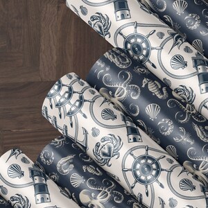 Octopus Gift Wrapping Paper Ocean Life Art Underwater Print Wrapping ...