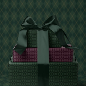 Green Wrapping Paper Plaid Gift Wrap Christmas Gift Wrapping Paper ...