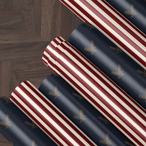 Bald Eagle Wrapping Paper Pattern American Gift Wrap Paper Memorial Day ...