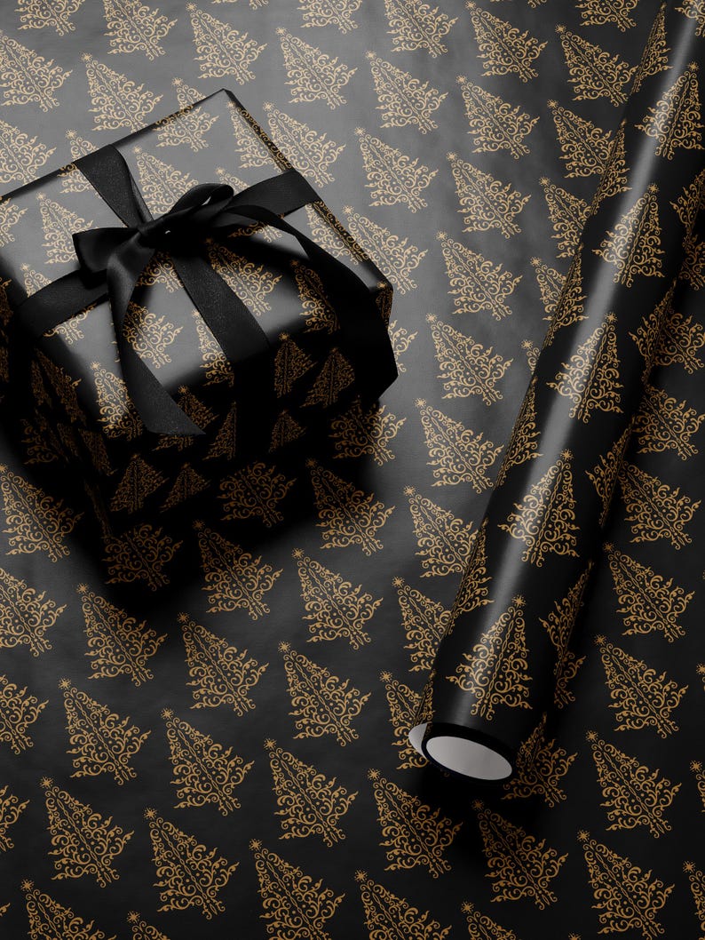 Christmas Tree Wrapping Paper Elegant Gift Wrap Holiday Wrapping Paper ...