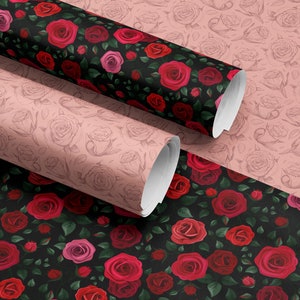 Pink Wrapping Paper Flower Gift Wrap Bridal Shower Decor Girl Baby ...