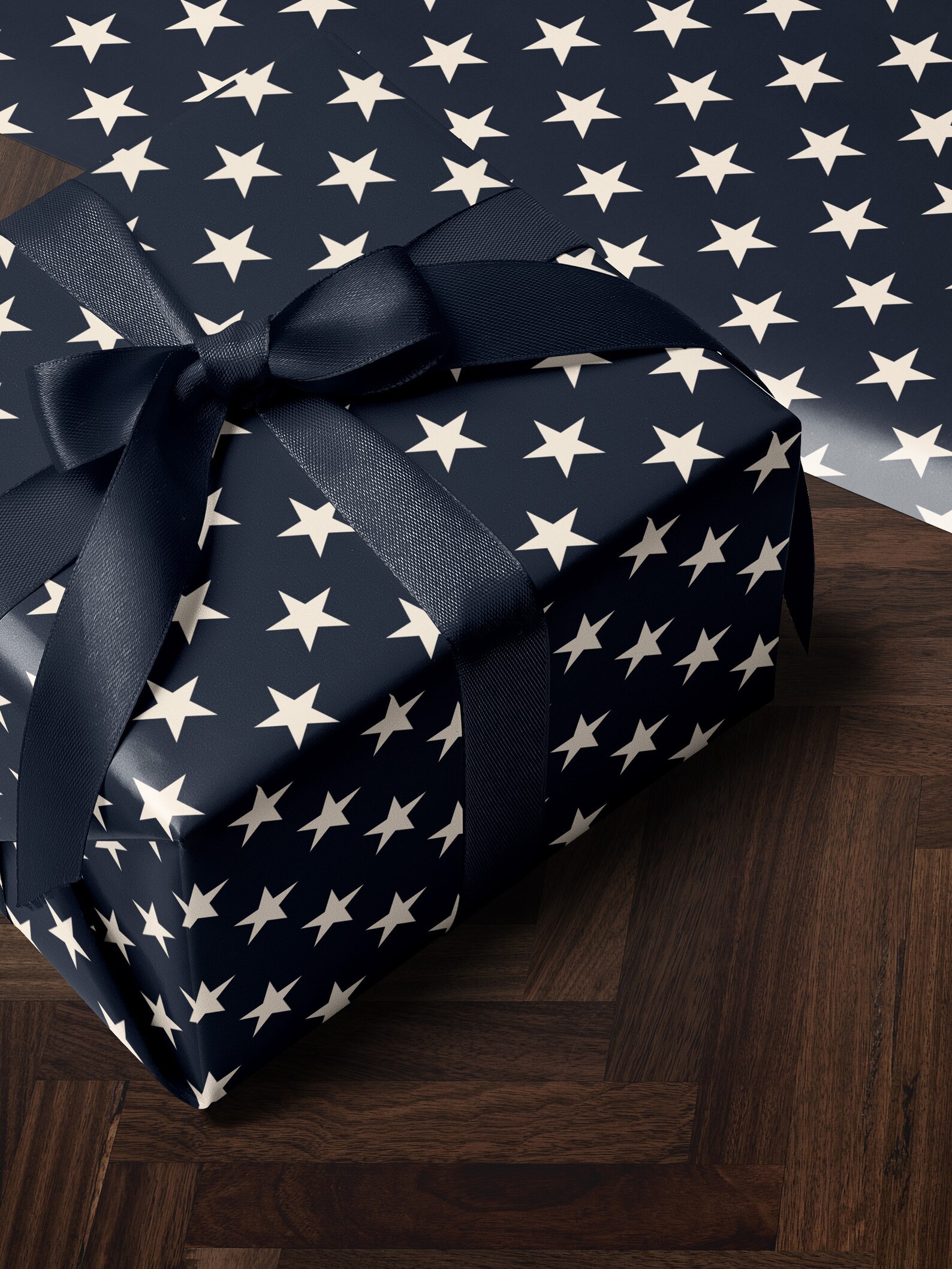 Patriotic Star Gift Wrap Paper 4th of July Decoration Memorial Day Gift ...