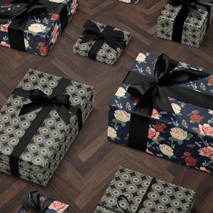 Midcentury Modern Gift Wrapping Paper Birthday Retro Style Art Abstract ...