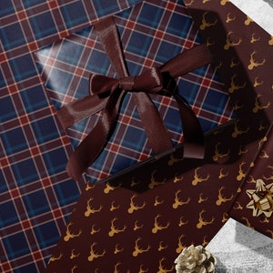 Traditional Plaid Wrapping Paper Holiday Gift Wrap Tartan Gift Wrap ...