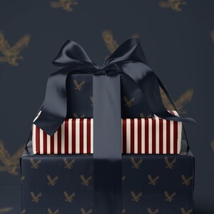 Bald Eagle Wrapping Paper Pattern American Gift Wrap Paper Memorial Day ...