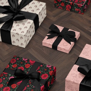 Rose Wrapping Paper Roses Gift Wrap for Special Occasion Wrapping Paper ...