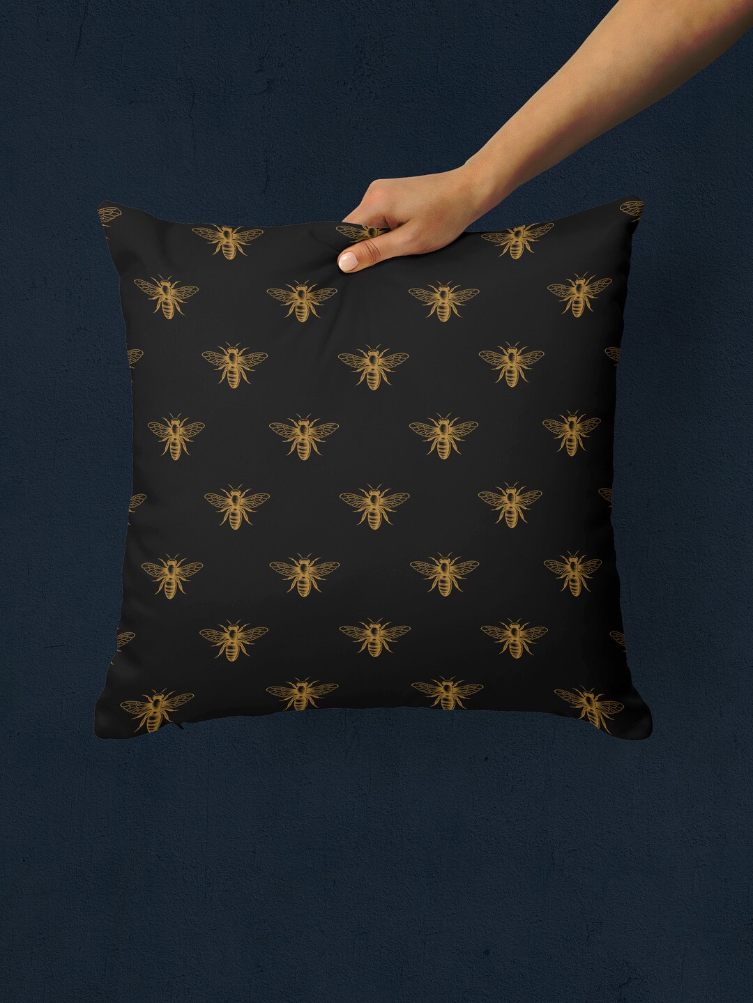 Bumble Bee Throw Pillow Couch Throw Pillow Cover Decorative Home Decor ...