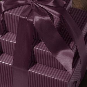 Plum Stripe Wrapping Paper Purple Gift Wrap Christmas Wrapping Paper ...