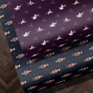 Ballerina Wrapping Paper Girl Gift Wrap Nutcracker Gift Wrap Elegant ...