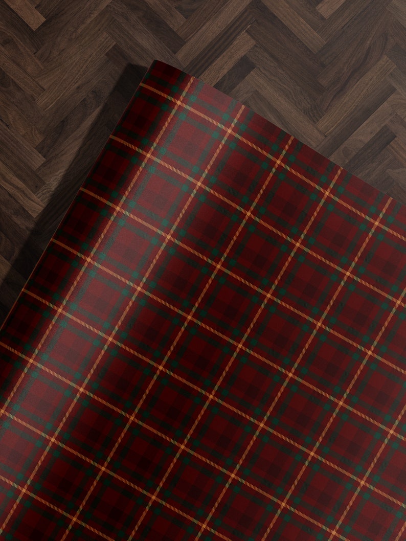 Classic Christmas Plaid Wrapping Paper Holiday Gift Wrap - Etsy