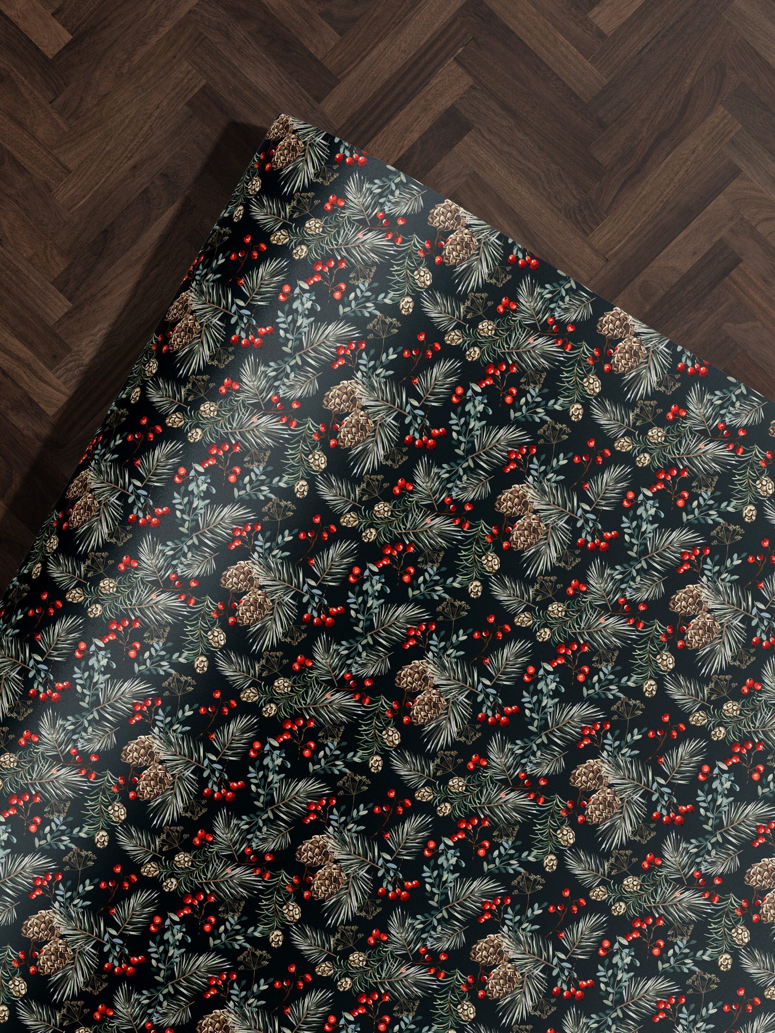 Traditional Christmas Wrapping Paper Holiday Gift Wrap - Etsy