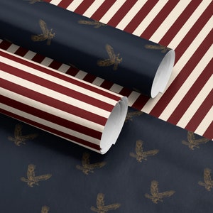 Bald Eagle Wrapping Paper Pattern American Gift Wrap Paper Memorial Day ...
